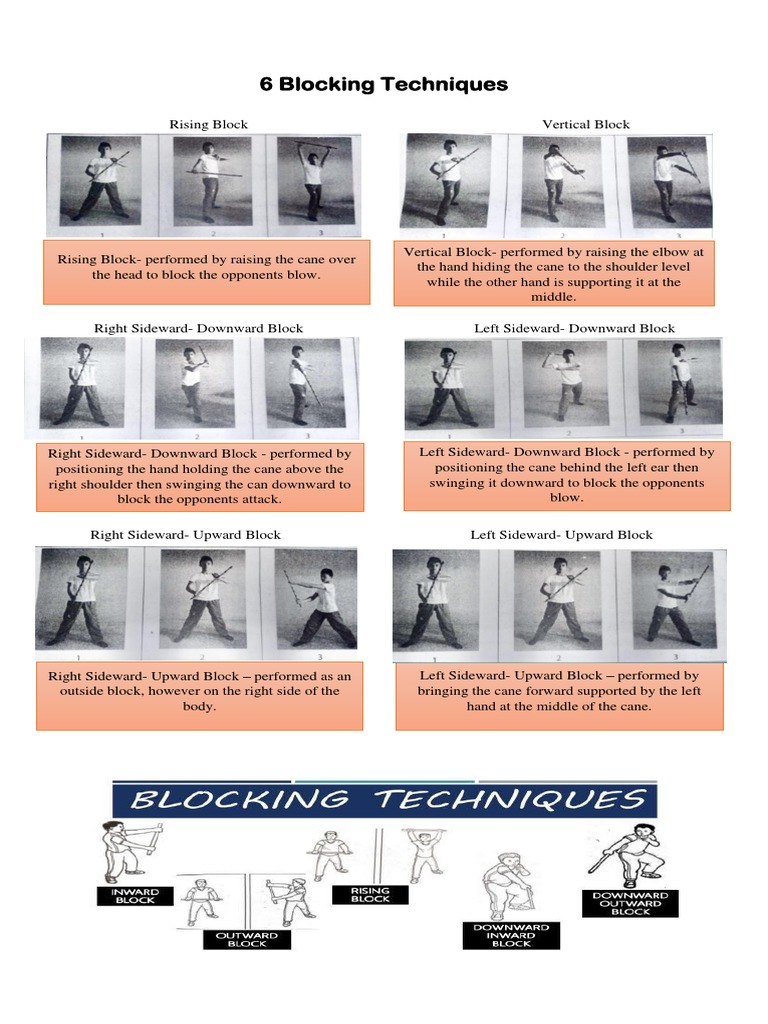 6 Blocking Techniques | PDF | Combat | Individual Sports