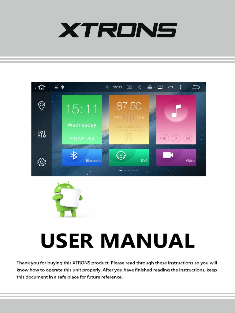 8 Core Android 6.0 Car Stereo User Manual | PDF | I Phone | Wi Fi