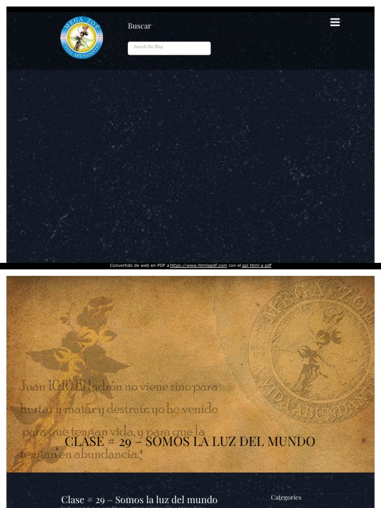 Somos La Luz Del Mundo Clase de Niños | Descargar gratis PDF | Biblia ...