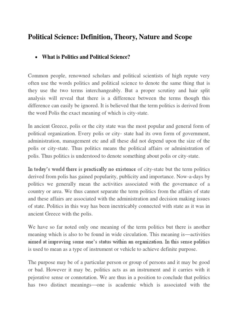 Understanding Political Science Concepts | PDF | Political Science ...
