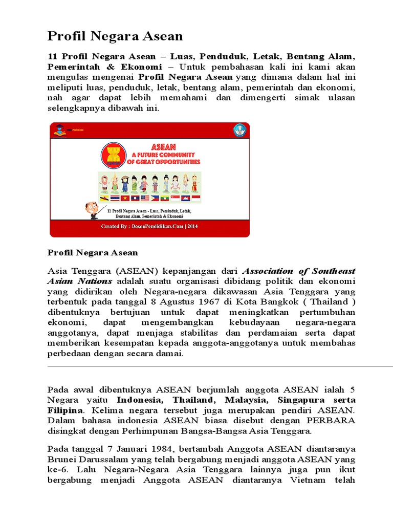 Profil Negara Asia Tenggara | PDF