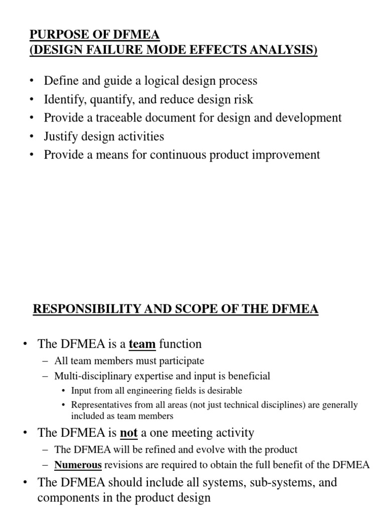 Dfmea | PDF | Systems Theory | Systems Science