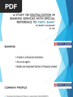 Introduction On HDFC Bank | PDF | Banks | Market (Economics)