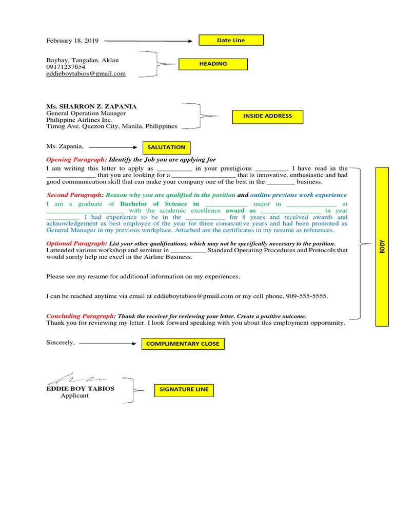 Application Letter Sample | PDF