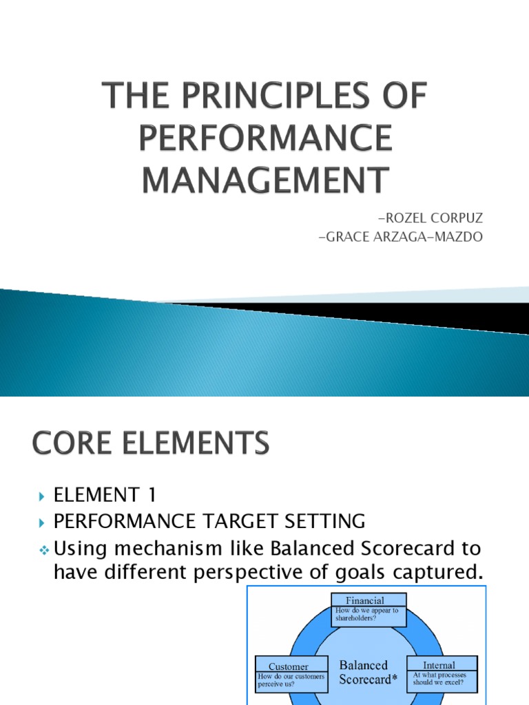 The Principles of Performance Management | PDF | Performance Appraisal ...