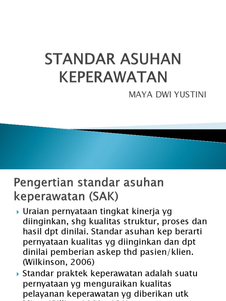 Standar Asuhan Keperawatan | PDF