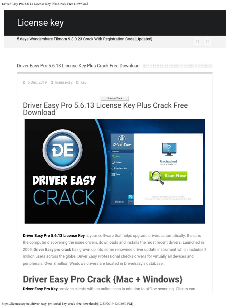 Free Driver Easy Pro License Key Code - onlinefasr