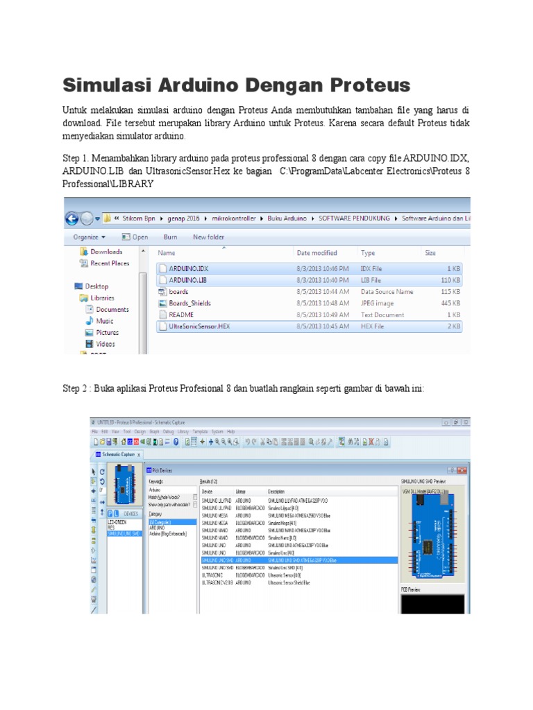 Simulasi Arduino Dengan Proteus | PDF
