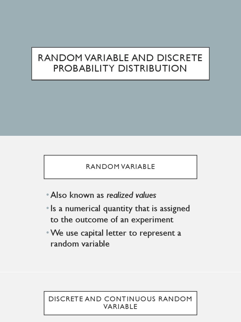 1 Random-Variable-and-Discrete-Probability-Distribution | PDF ...