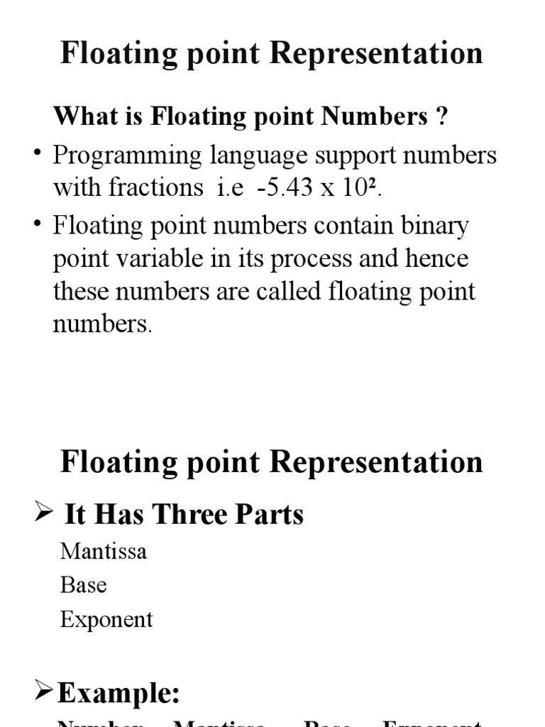 Floating Point Representation | PDF | Theoretical Computer Science ...