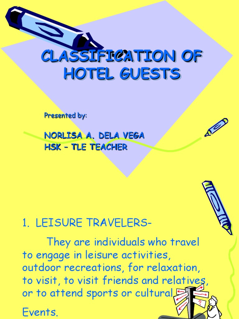 Classification of Hotel Guests | PDF | Tourism | Goal