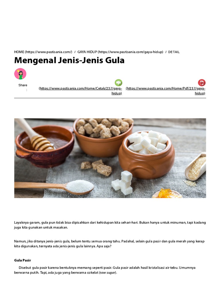 Mengenal Jenis-Jenis Gula | PDF