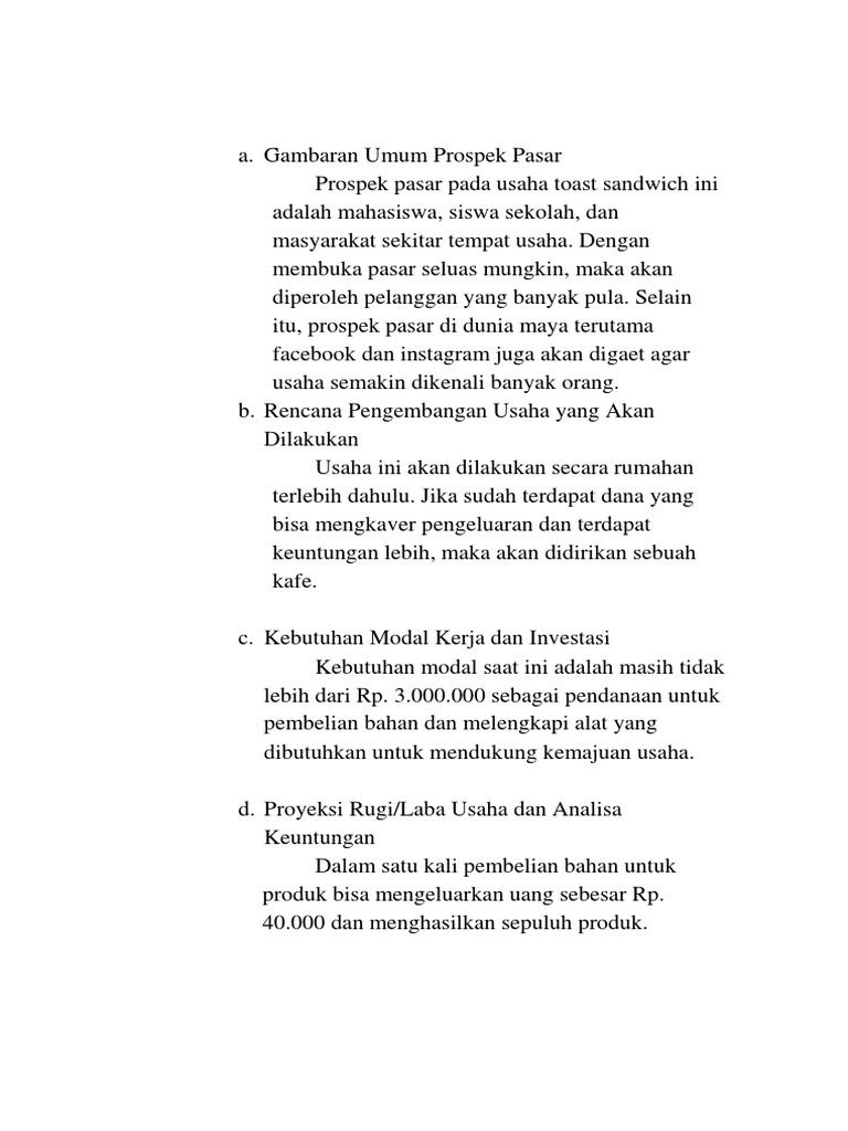 Contoh Proposal Pengajuan Kredit Bank | PDF