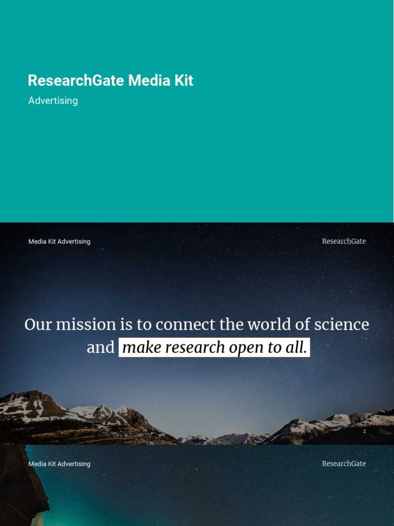 ResearchGate Advertising Media Kit | PDF | Mobile App | Communication