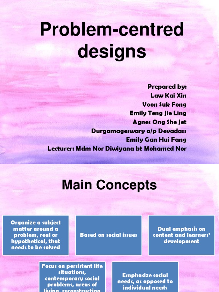 Problem-Centered Curriculum Design | PDF | Curriculum | Learning