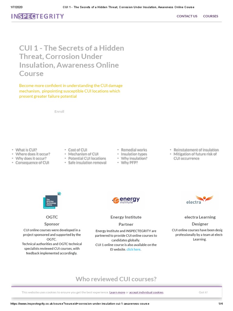 CUI 1 - The Secrets of A Hidden Threat, Corrosion Under Insulation ...