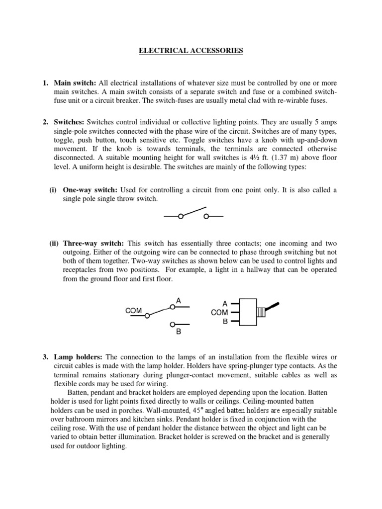 Electrical Workshop - Experiments | PDF | Switch | Insulator (Electricity)