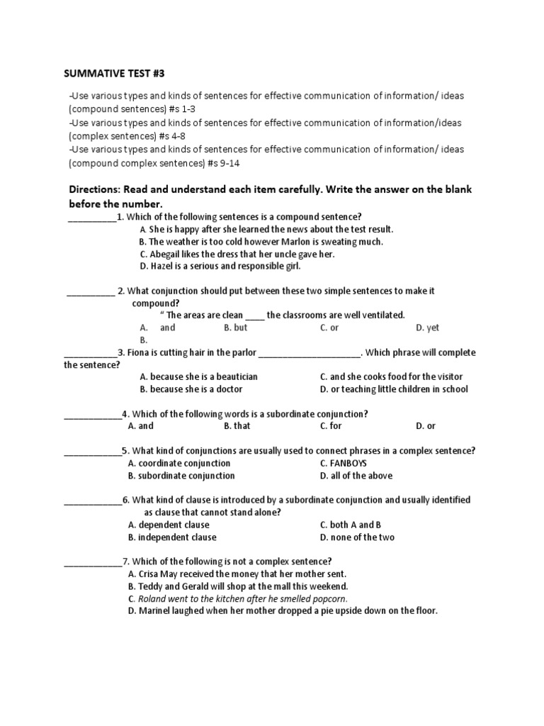 Analyzing Sentence Structure: A Guide to Identifying Compound, Complex ...