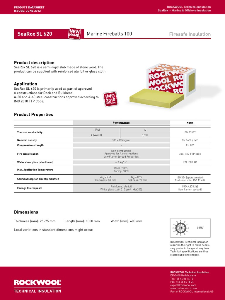 27 - Searox - SL - 620 PDF | PDF | Thermal Insulation | Materials Science