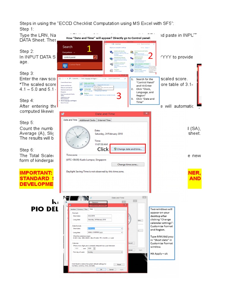 ECD-Checklist-Report-with SF5 Original | PDF | Schools | Cognition
