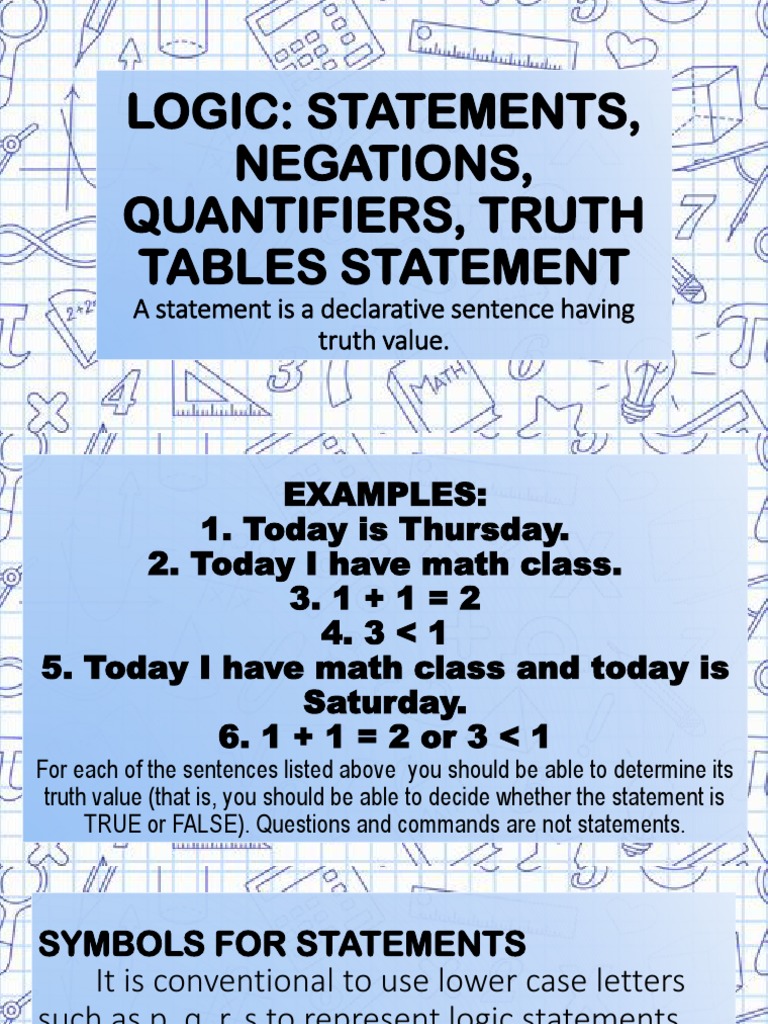 LOGIC | PDF | Syntax (Logic) | Truth