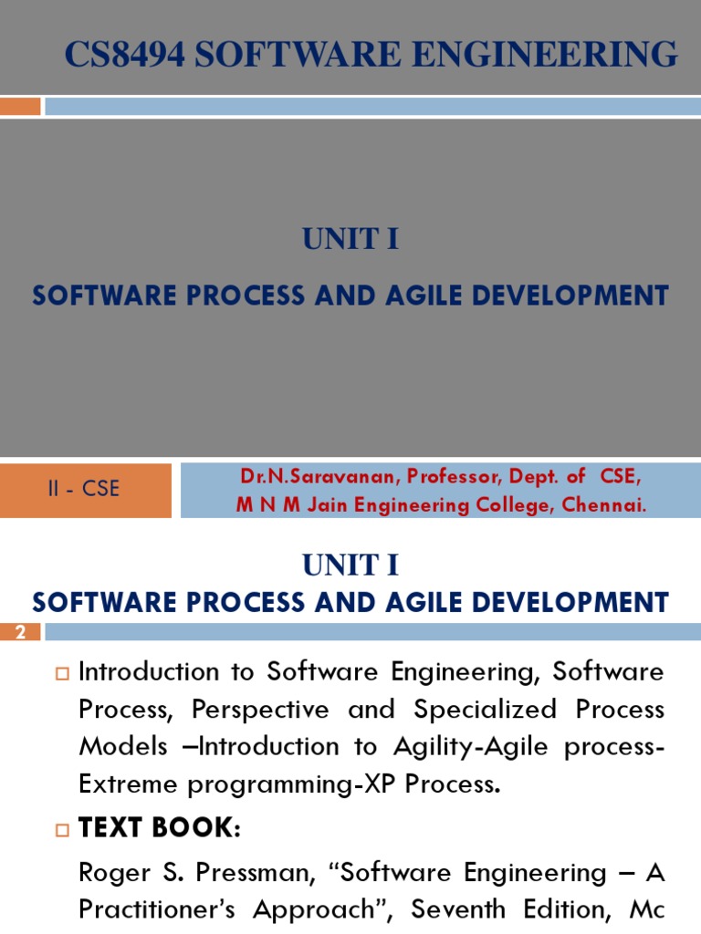 CS8494 Softwareengineering-Unit I | PDF | Agile Software Development | Software Development