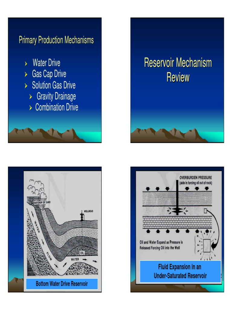 Primary Production Mechanisms | PDF | Petroleum Reservoir | Petroleum
