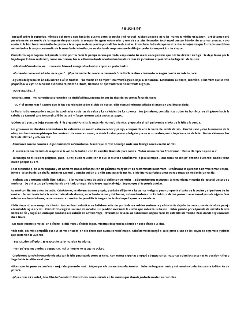 SHUSHUPE | PDF | Serpiente | Selva