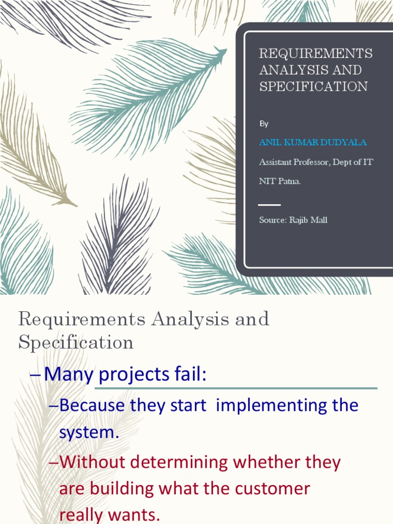 Requirements Analysis and Specification PDF | PDF | Software ...