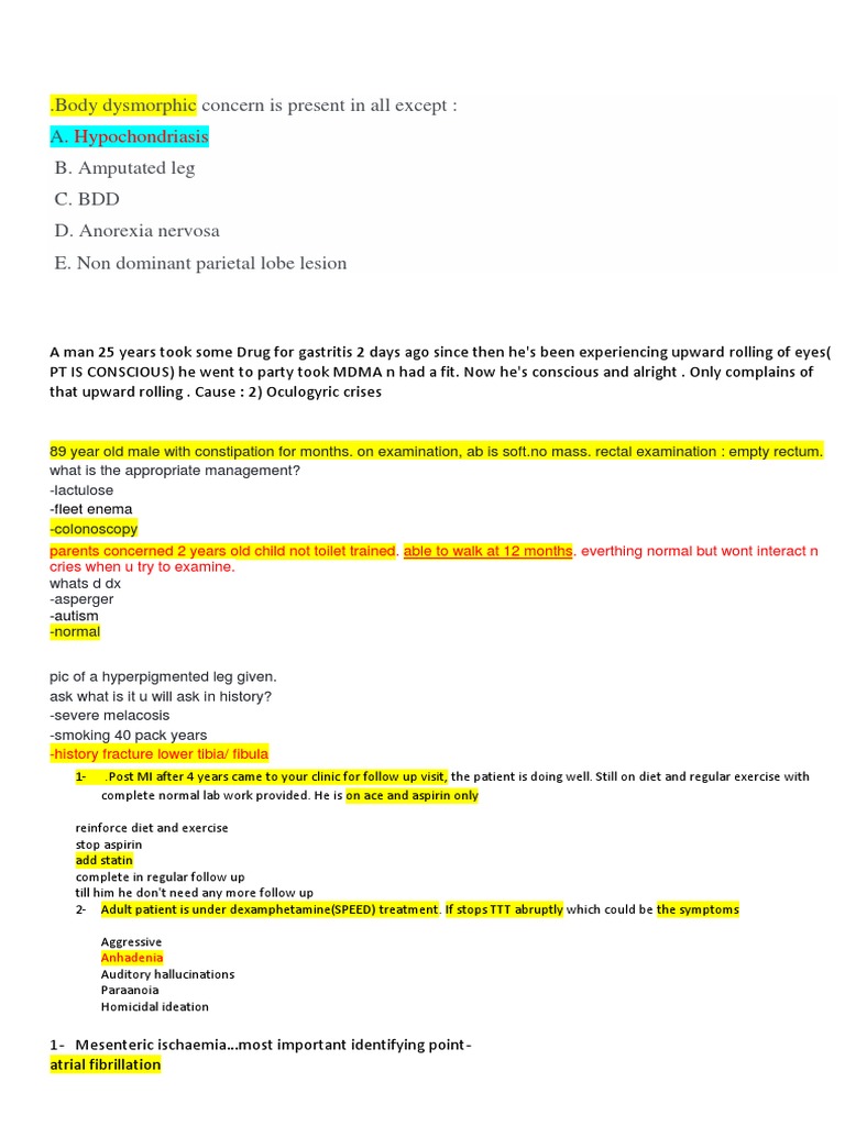 2019 Last Day Revision Recalls | PDF | Hemorrhoid | Systemic Lupus ...