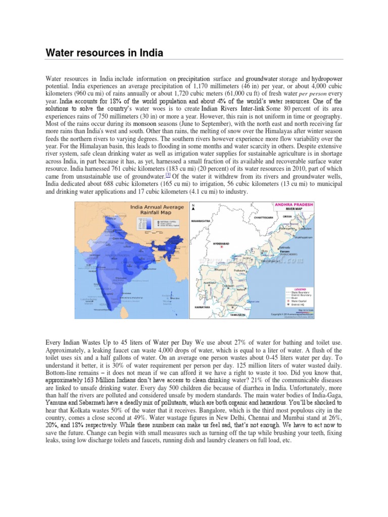 India's Water Challenges & Solutions | PDF | Water Resources | Dam
