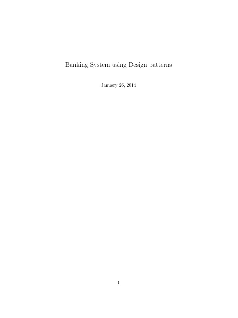 Design Patterns in Banking Systems | PDF | Class (Computer Programming ...