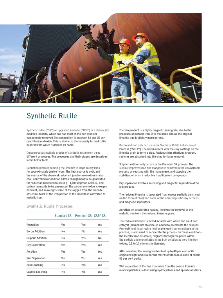 Synthetic Rutile PDF | PDF | Iron | Titanium