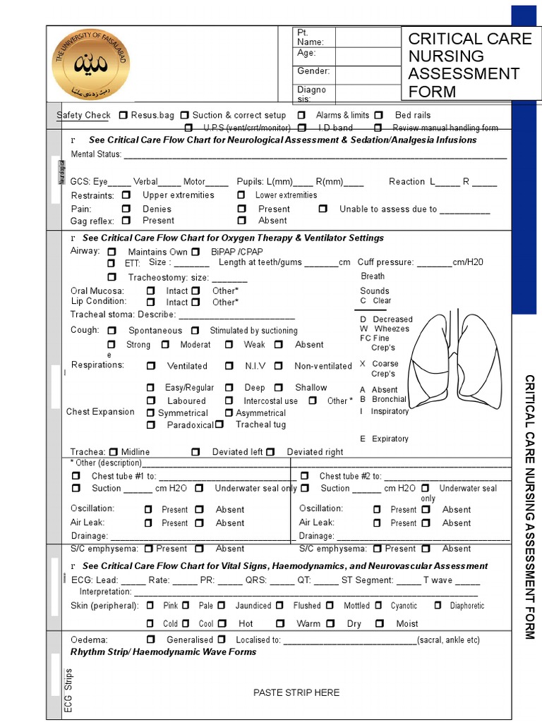 Idoc - Pub - Critical Care Nursing Assessment Form | PDF ...