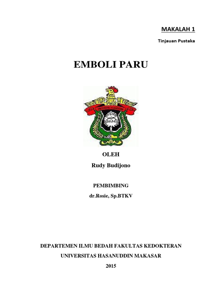Emboli Paru | PDF