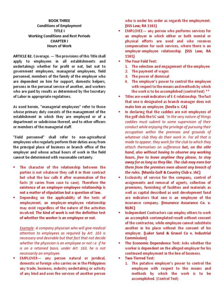 Labor Code Book III Codal | PDF | Overtime | Employment