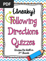 April Fools' Following Directions Quiz | PDF