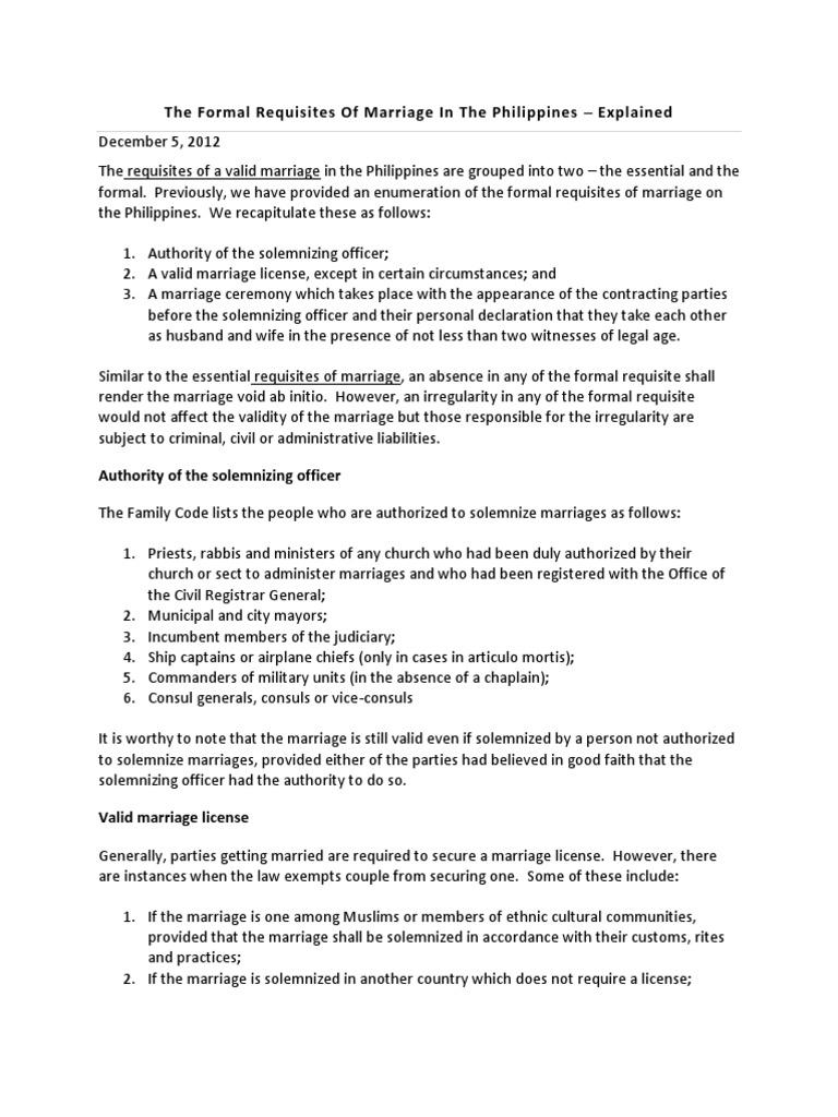 Family Code Explained | PDF | Marriage License | Marriage