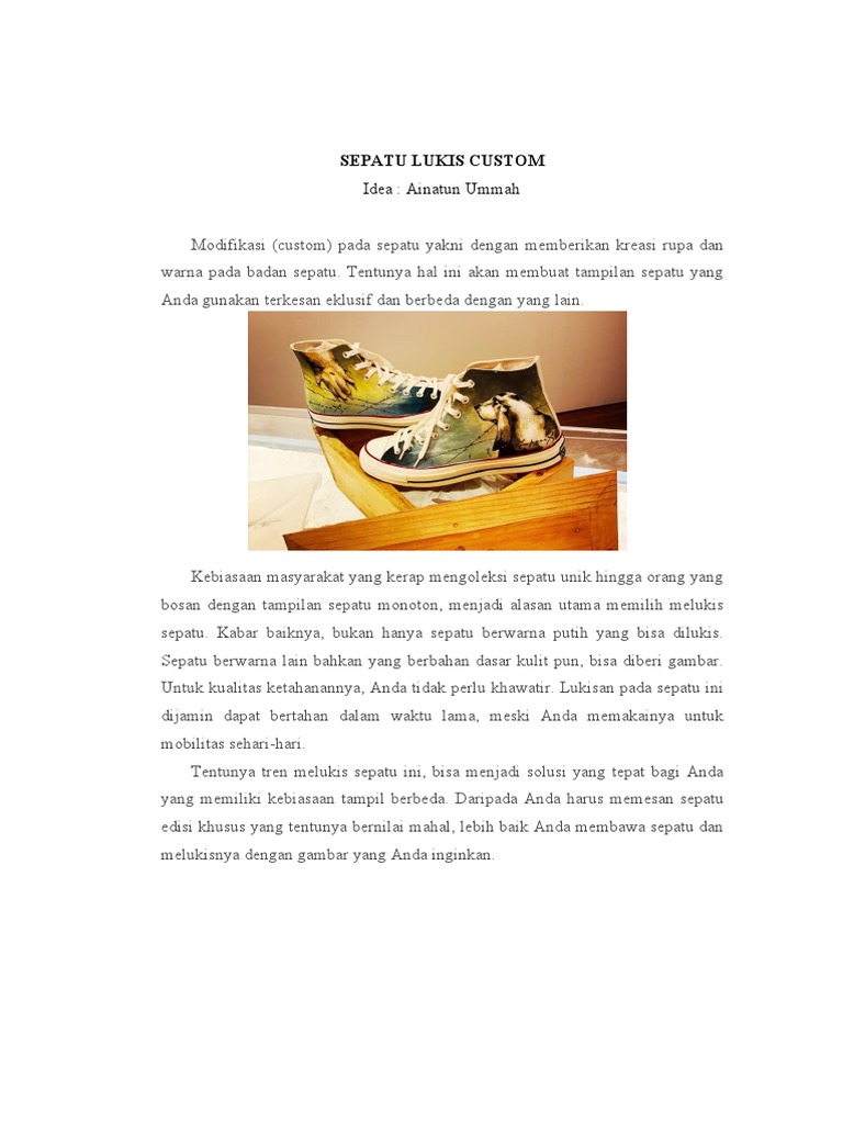 Sepatu Lukis Custom PDF | PDF