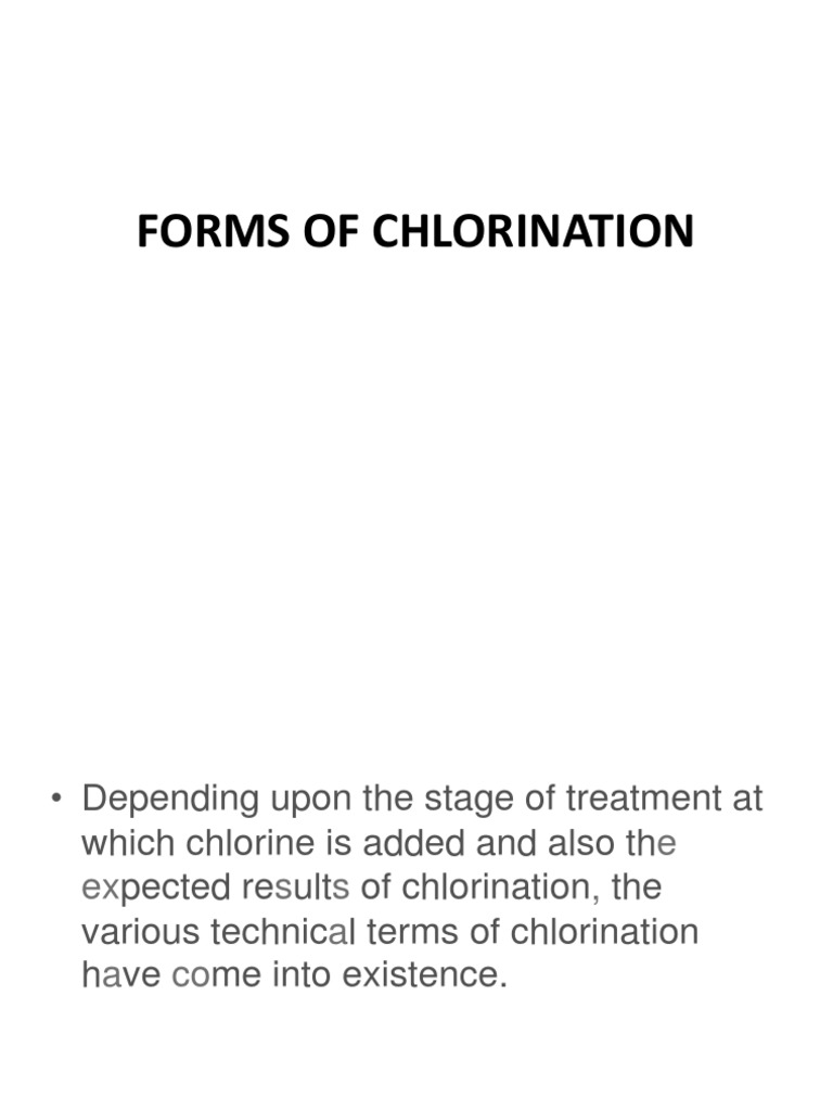 6 - Forms of Chlorination | PDF | Water Purification | Water