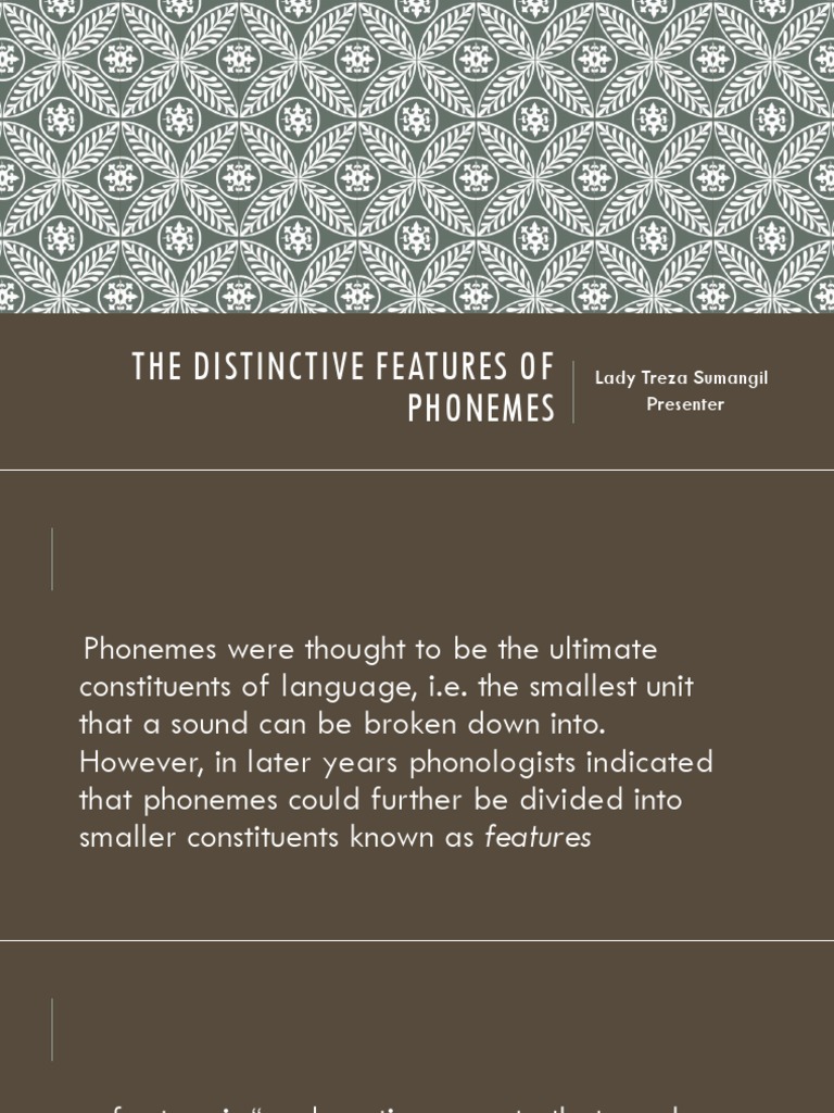Distinctive Features of English Phonemes | PDF | Consonant | Human Voice