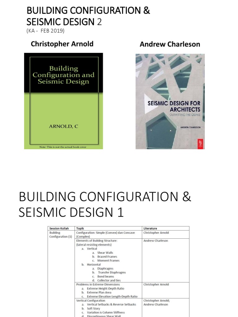 Seismic Design & Building Configuration | PDF