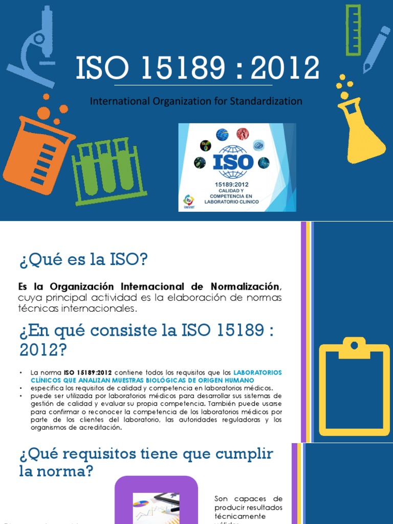 Iso 15189 | PDF | Laboratorios | Calidad (comercial)