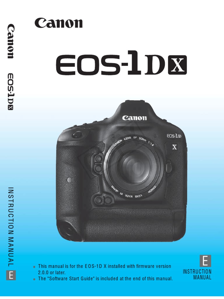 Canon 1DX Instruction Manual PDF | Autofocus | Camera
