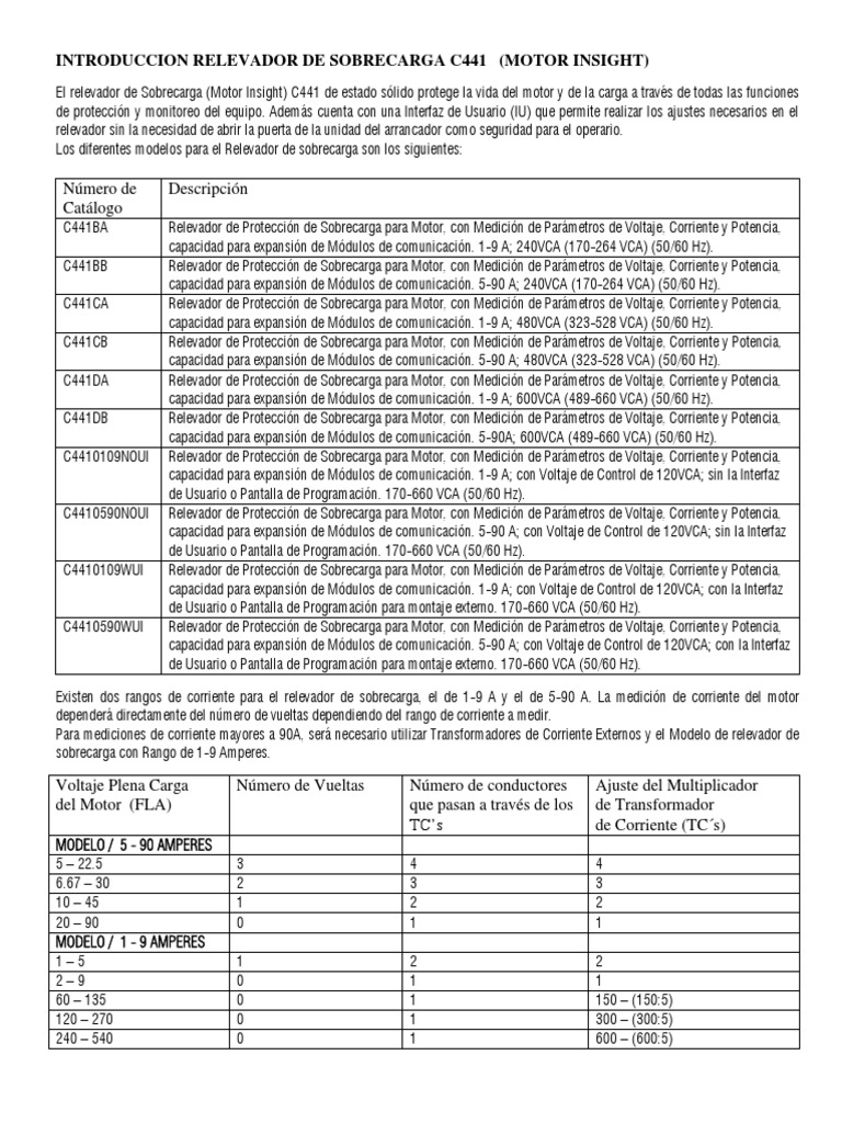 C441 Parametros | PDF | Energia electrica | Diodo emisor de luz