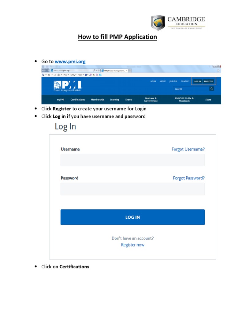 How To Fill PMP Application | PDF