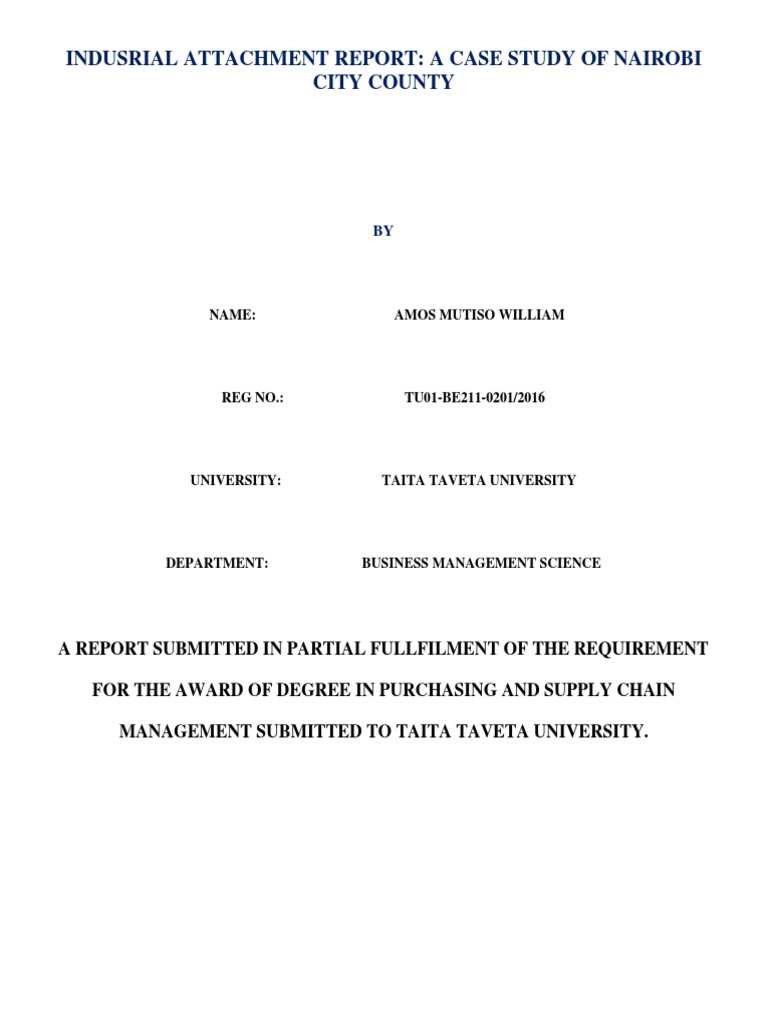 Indusrial Attachment Report (Amos) | PDF | Procurement | Institution