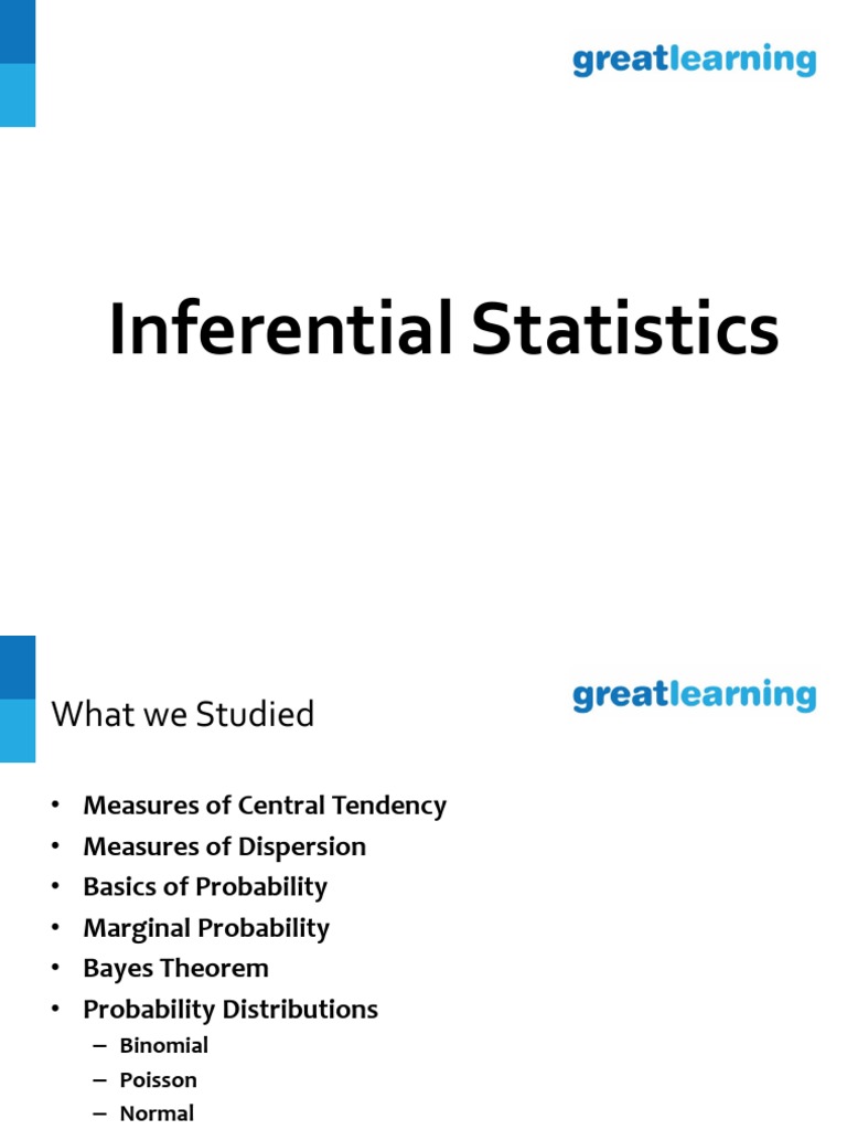 Understanding Inferential Statistics Concepts | PDF | Probability ...