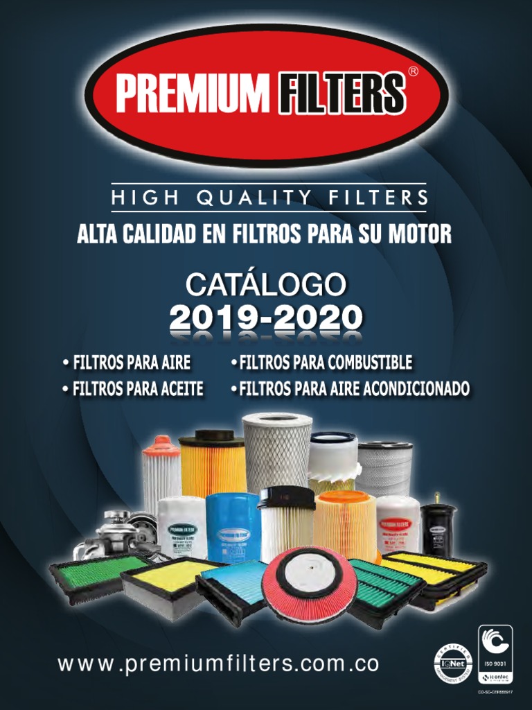 Catalogo Premium Filters 2019 2020 PDF | PDF | Lubricante | Motor diesel
