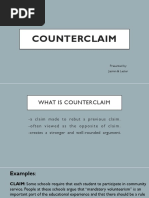 Argumentative Writing: Counterclaim Sentence Starters Rebuttal ...